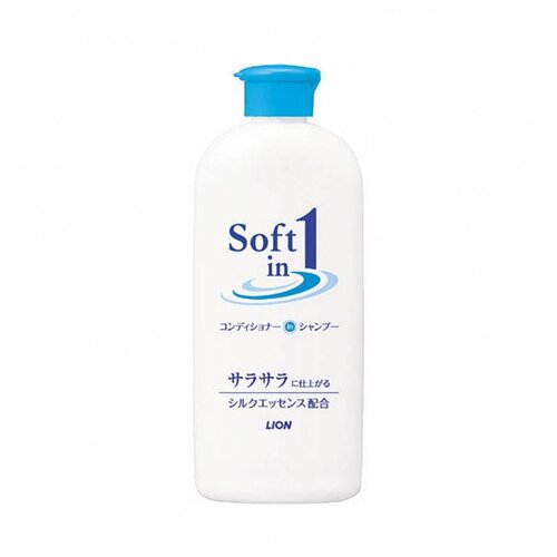 LION шампунь-кондиционер Soft in 1 Чистота с экстрактами водорослей и минералами для сухих и поврежденных волос, 200 мл