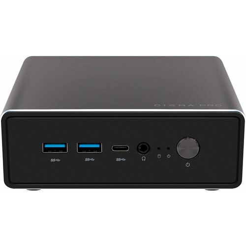 DIGMA PRO Неттоп Digma Pro Minimax U1 i3 1220P (1.5) 16Gb SSD512Gb UHDG Windows 11 Professional GbitEth WiFi BT 60W темно-серый/черный (DPP3-ADXW01)