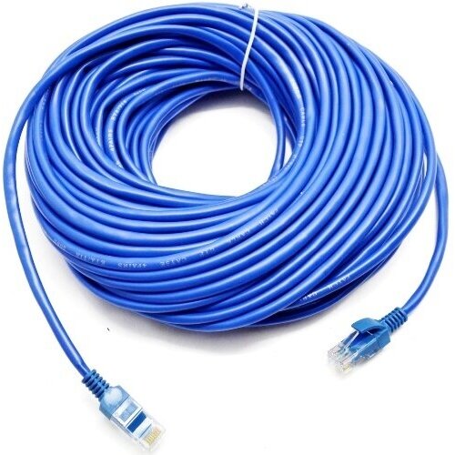 Патч-корд UTP CAT5e 30 метров Atcom AT9173 RJ-45 кабель AWG24 - синий