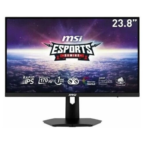 23.8" ЖК монитор MSI Optix G244F (1920x1080@170 Гц, IPS, 1 мс, 1000 : 1, 250 Кд/м², 178°/178°, DisplayPort, 2xHDMI, , AMD FreeSync) черный pi