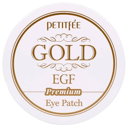 Petitfee Гидрогелевые патчи для век с золотыми частицами и фактором роста Hydrogel eye patch premium Gold & EGF, 60 шт.