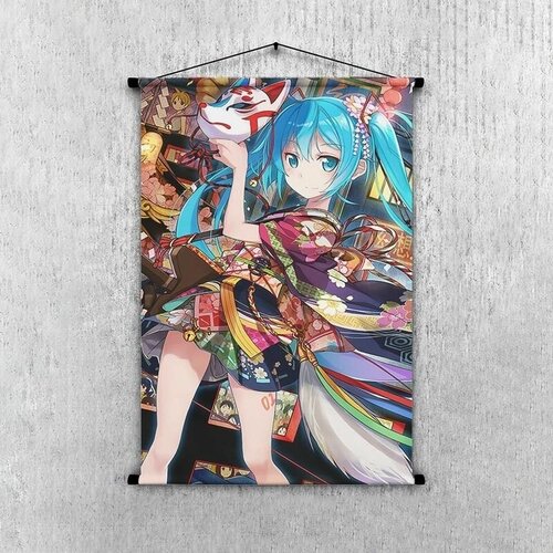 Гобелен по аниме Hatsune Miku 60*40 см, арт. 40_Gb0269