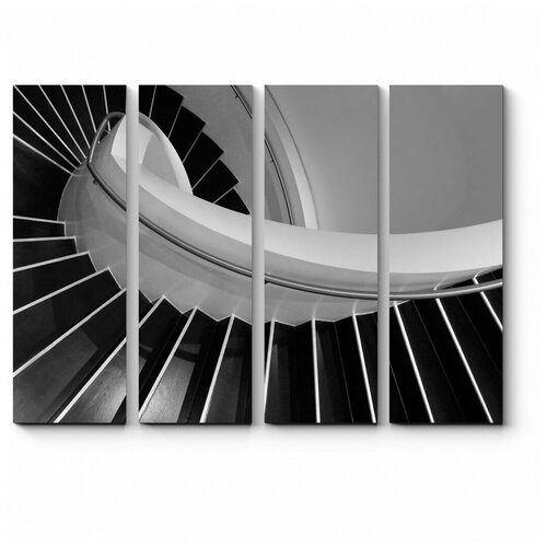 Модульная картина Спиральная лестница в стиле минимализм 100x75