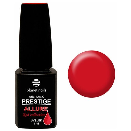 Planet nails Гель-лак Prestige Allure Red Collection, 8 мл, 650 красный коралл