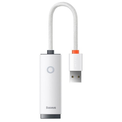 Адаптер-переходник Baseus Lite Series Ethernet Adapter USB-A to RJ45 LAN Port (1000Mbps) White (WKQX000102)