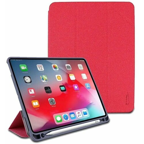 Чехол G-Case iPad 9.7" с держателем для Apple Pencil тройное сложение + Camera Fold красный Denim Roadster Plus