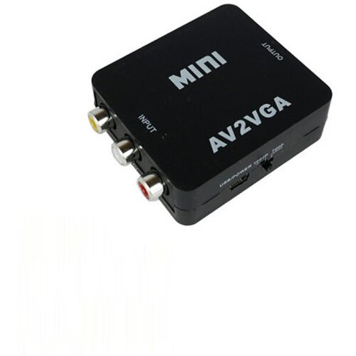 Адаптер-переходник (конвертер) 3RCA (AV) на VGA для подключения монитора, ТВ-приставки. телевизора