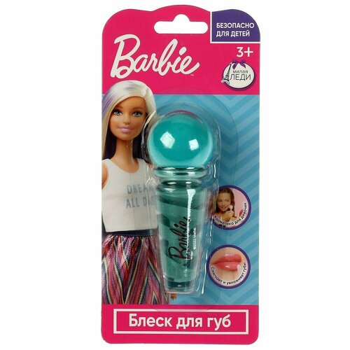 Косметика для девочек Барби блеск для губ, бирюзовый Милая леди 78850-BAR