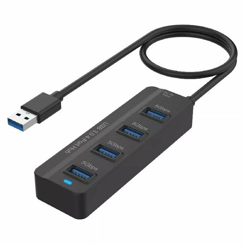 Разветвитель адаптер переходник USB HUB Хаб Onten OTN-2305 USB 3.0 4-Port HUB(USB 3.0+USB 2.0 x 3) черный 1м