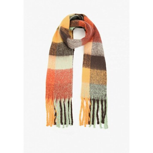 Шарф NATACO,200х40 см, one size, зеленый, коричневый
