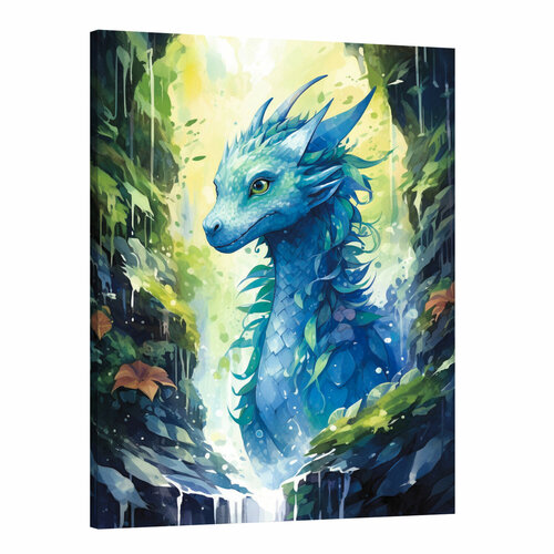 Интерьерная картина 50х70 "Восхождение дракона"