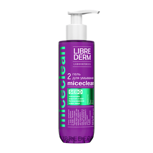 Librederm гель для умывания Miceclean Sebo, 200 мл, 240 г
