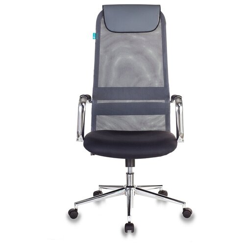 Компьютерное кресло Бюрократ KB-9N для руководителя, обивка: сетка/искусственная кожа, цвет: темно-серый