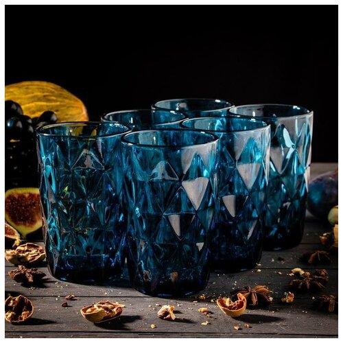Набор стаканов Magistro «Круиз», 350 мл, 6 шт, цвет синий