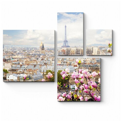 Модульная картина Весна в Париже 72x60