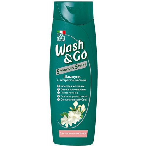 Wash & Go шампунь с экстрактом жасмина для нормальных волос, 400 мл