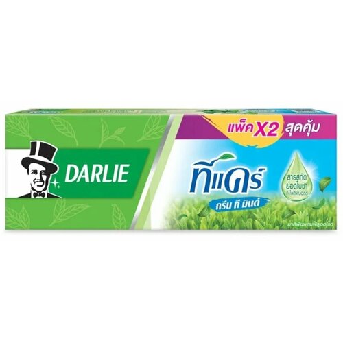 Зубная паста Darlie с экстрактом зеленого чая Darlie Tea Care Green Tea twin pack 160 g ( 2х160г)