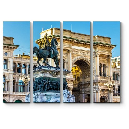 Модульная картина Знаменитая Галерея Витторио Эмануеле, Милан 60x45