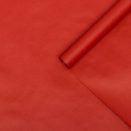 Бумага упаковочная крафт, красная, 0,70 х 10 м, 70 г/м² /м2