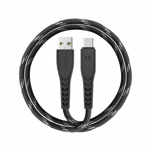 Кабель EnergEA NyloFlex USB-A to USB-C 3A 3 м, цвет Черный (CBL-NFAC3A-BLK300)