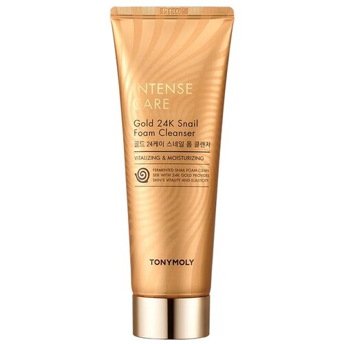 TONY MOLY пенка для умывания с муцином улитки и золотом Intense Care Gold 24K Snail Foam Cleanser, 150 мл, 150 г