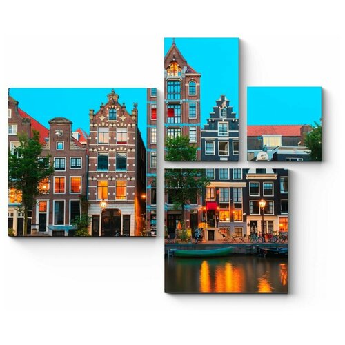 Модульная картина Амстердам каким мы его знаем 82x68