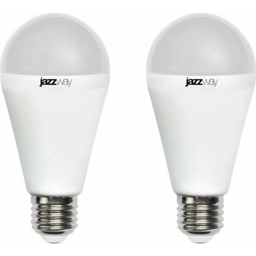 Светодиодная лампа JazzWay PLED Super Power 20W эквивалент 180W 5000K 1800Лм E27 груша (комплект из 2 шт)