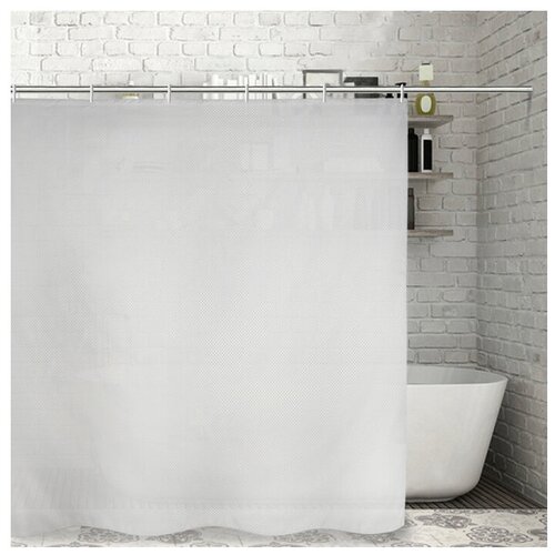 Штора для ванной Доляна Орион 180х180180х180 см, белый