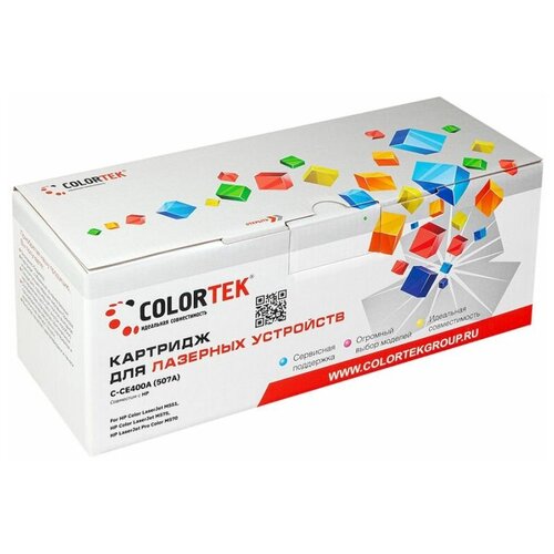 Картридж лазерный Colortek CT-CE400A (507A) черный для принтеров HP