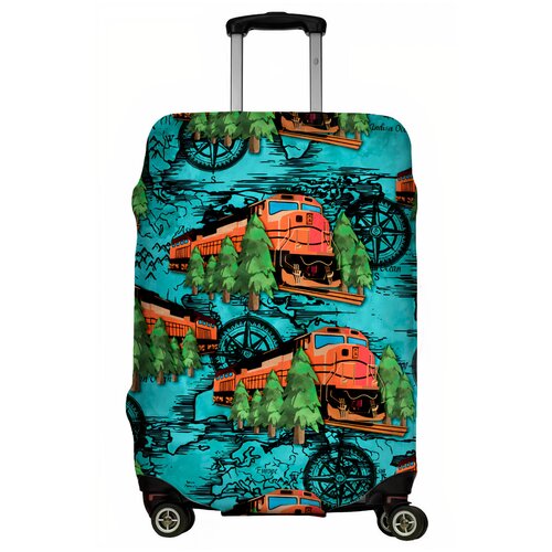 Чехол для чемодана LeJoy, размер L, зеленый, оранжевый