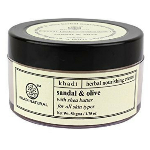 Khadi Natural Herbal Nourishing Cream Sandal & Olive with shea batter  Крем для лица Сандал, Олива и Масло Ши, 50 г