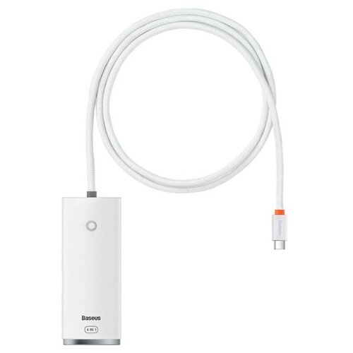 Хаб Baseus Lite Series 4-Port Type-C HUB Adapter (Type-C to USB 3.0x4 ) 1 м White (WKQX030402)