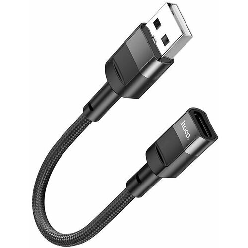 Переходник удлинитель Hoco U107 для зарядки и передачи данных USB3.0 штекер на Type-C гнездо, 10см, ток до 2A