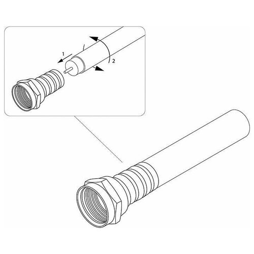 Разъем F RG-6 "AB" (03-008C) (уп.100шт) PROCONNECT 05-4003-4