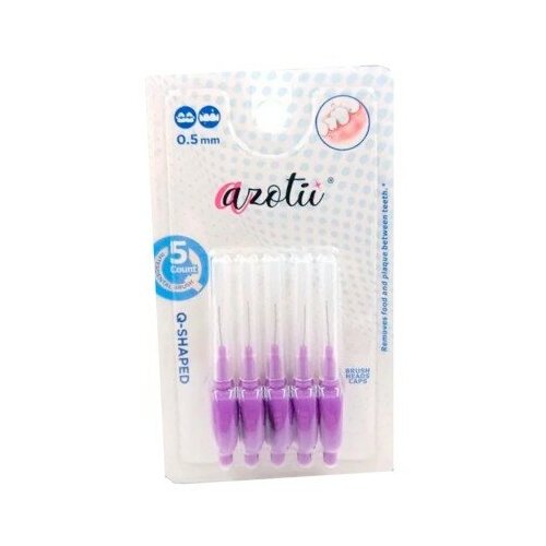 Ершики Azotii Q-SHAPED Interdental Brushes 0,5 мм, 5 шт