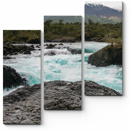 Модульная картина Водопады в чилийском национальном парке 70x75