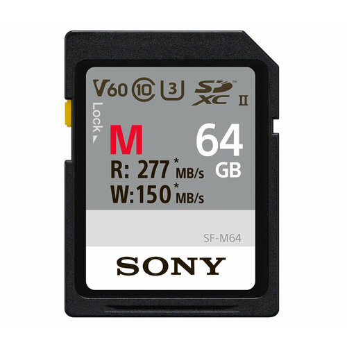 Карта памяти Sony SDXC 64GB V60 UHS-II 150/277Mb/s SF-M