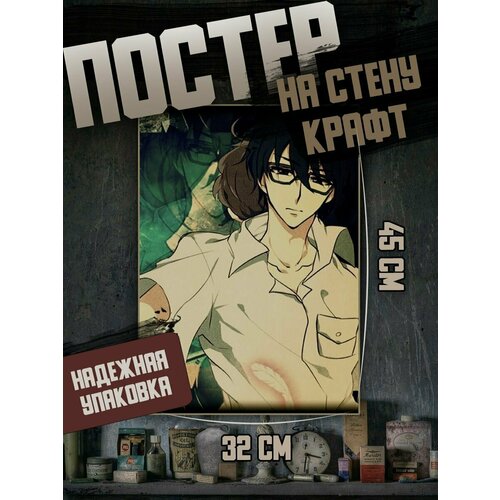 Постер крафт 32х45 аниме Эхо террора