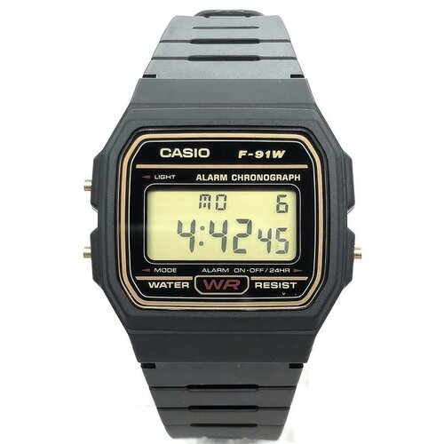 Наручные часы CASIO F-91WG-9QHDF, желтый, черный