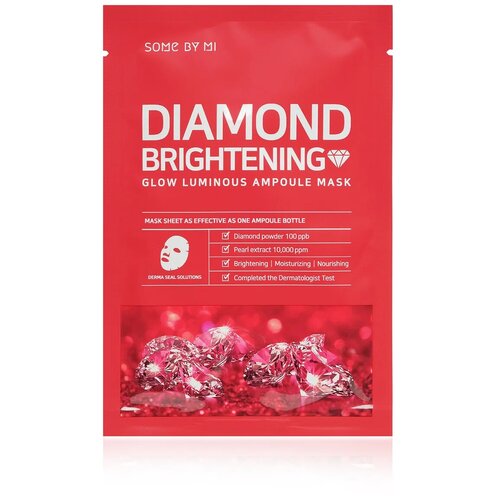 Some By Mi Маска тканевая ампульная Diamond Brightening Calming Glow Luminous Ampoule Mask, 25 мл