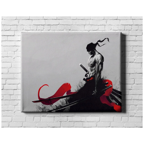 Интерьерный постер / Картина на стену / Картина в подарок для дома / Картина на холсте для интерьера - Аниме One Piece / Ван Пис: Ророноа Зоро. Самурай, размер 30х40см