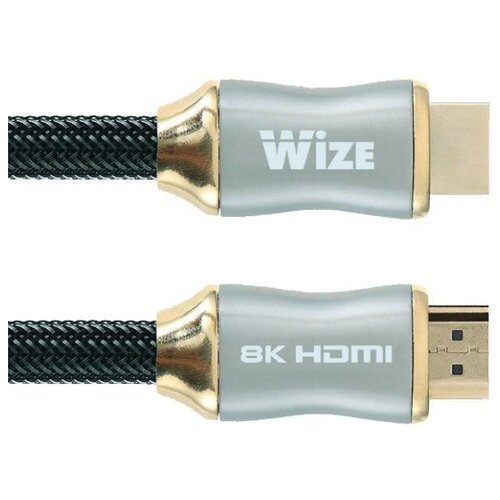 Кабель HDMI 1м Wize WAVC-HDMI8K-1M круглый черный