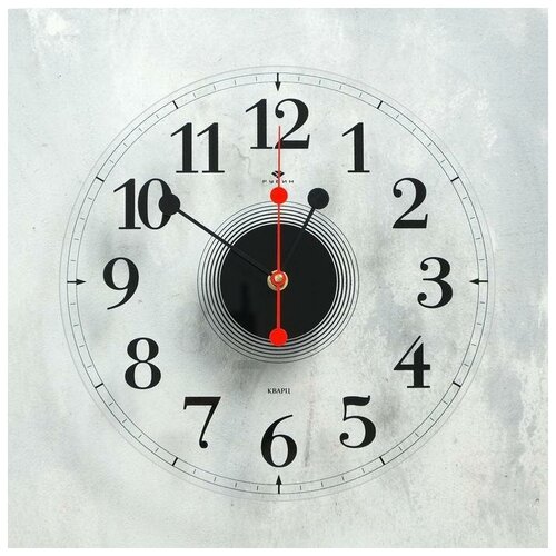 Часы настенные, интерьерные, серия: Интерьер, "Стиль 3", плавный ход, d 30 см, без стекла