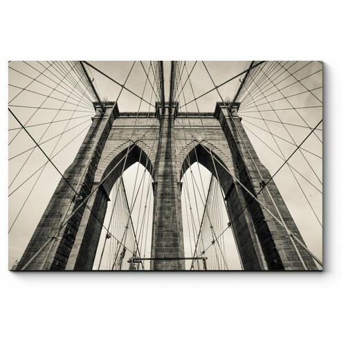 Модульная картина Бруклинский мост, винтаж 130x87