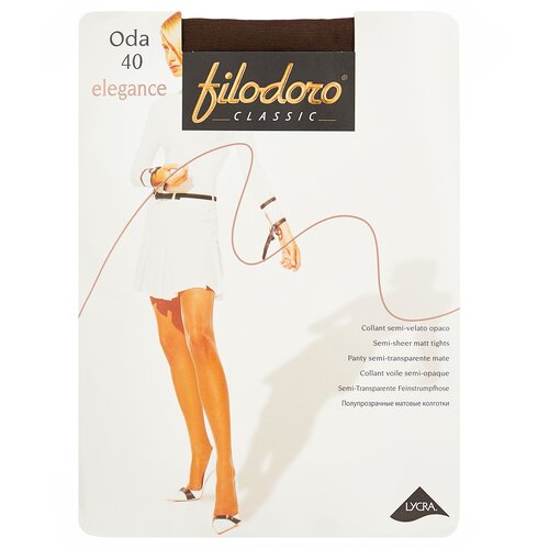 Колготки  Filodoro Classic Oda Elegance, 40 den, размер 5, коричневый
