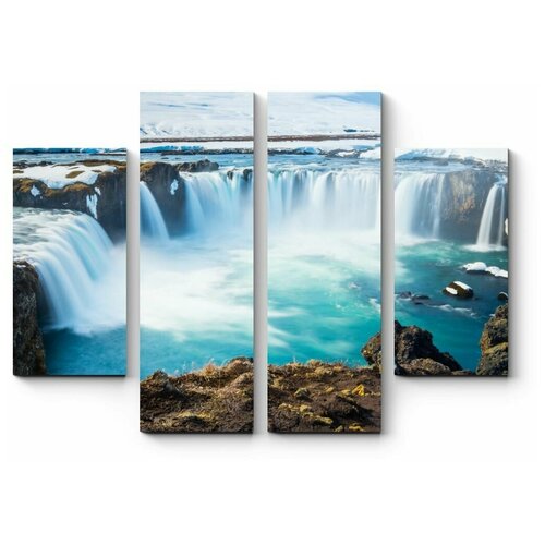 Модульная картина Грандиозный водопад Исландии 150x113