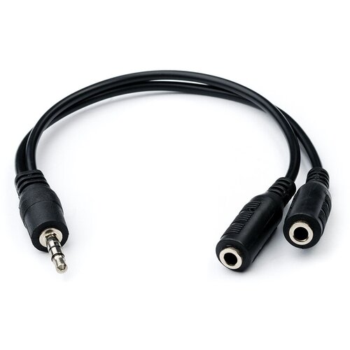 Аудио-кабель разветвитель 0.1 m ATCOM (2 x Jack3.5(f)/Jack3.5(m))