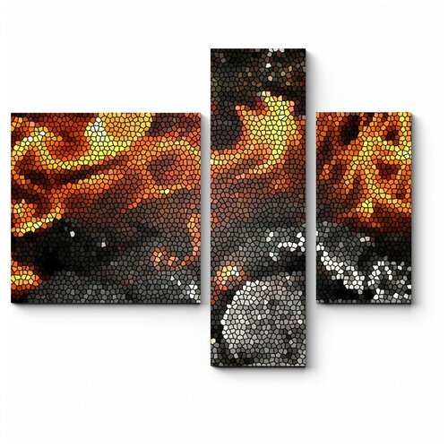 Модульная картина Согревающее пламя 140x116