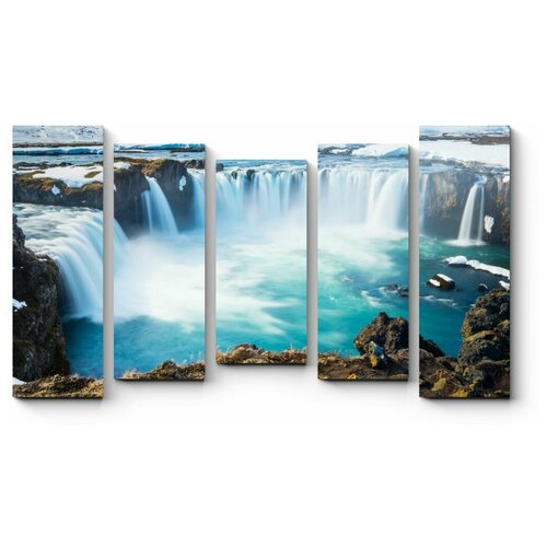 Модульная картина Грандиозный водопад Исландии 170x102