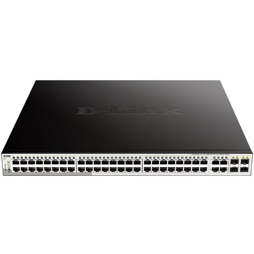 Коммутатор D-Link DGS-1210-52MP/FL1A 52G 48PoE+ 370W настраиваемый